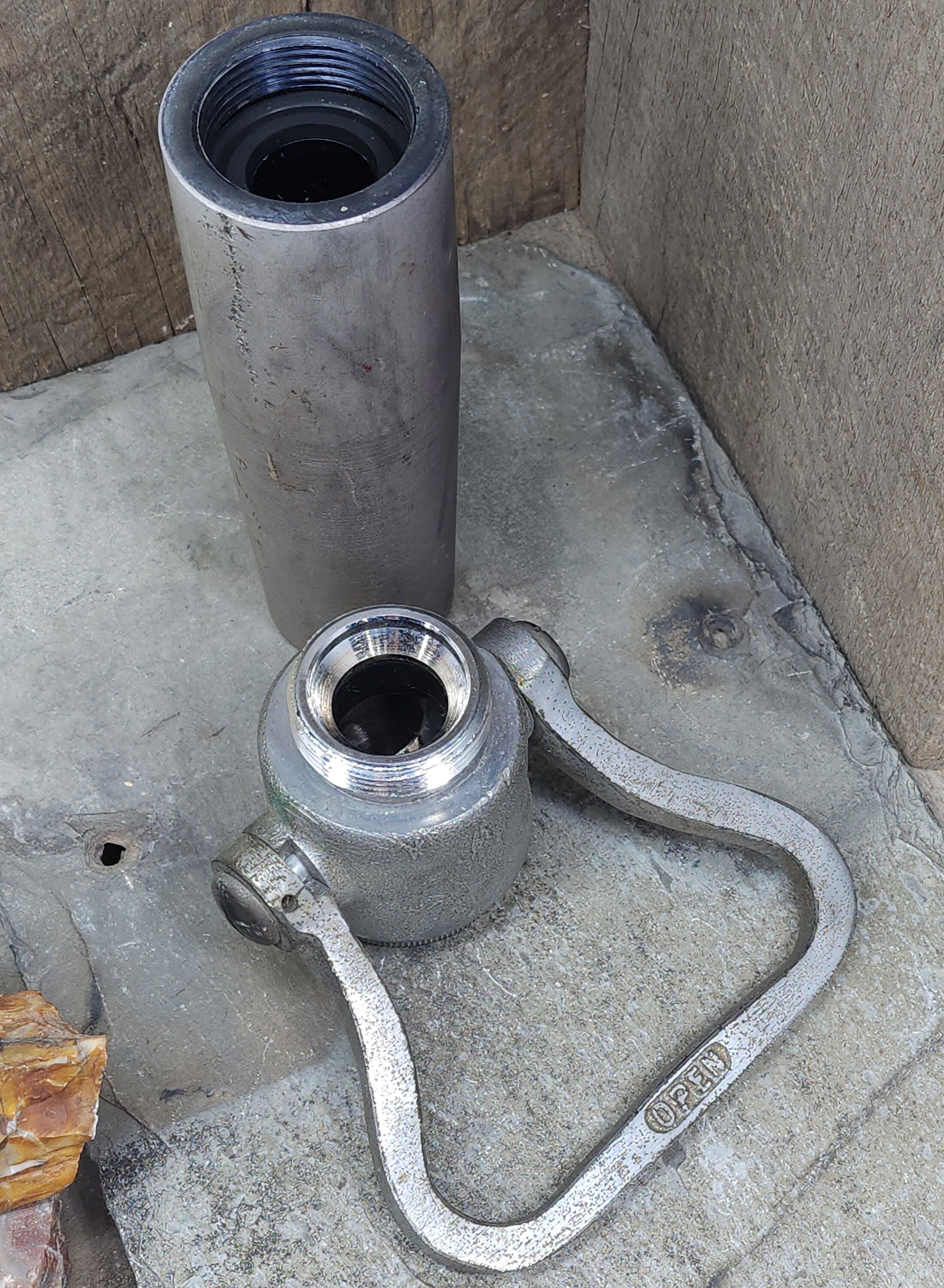 Vintage 23/3 Fire Fighting Fire Hose Nozzle Ball Valve & Lever Handle ...