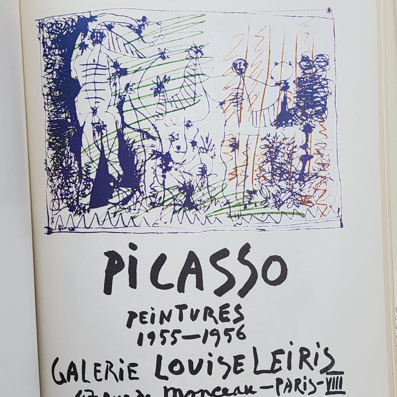 1964 the Posters of Picasso Enlarged Edition Book W/ DJ 48 Prints ...