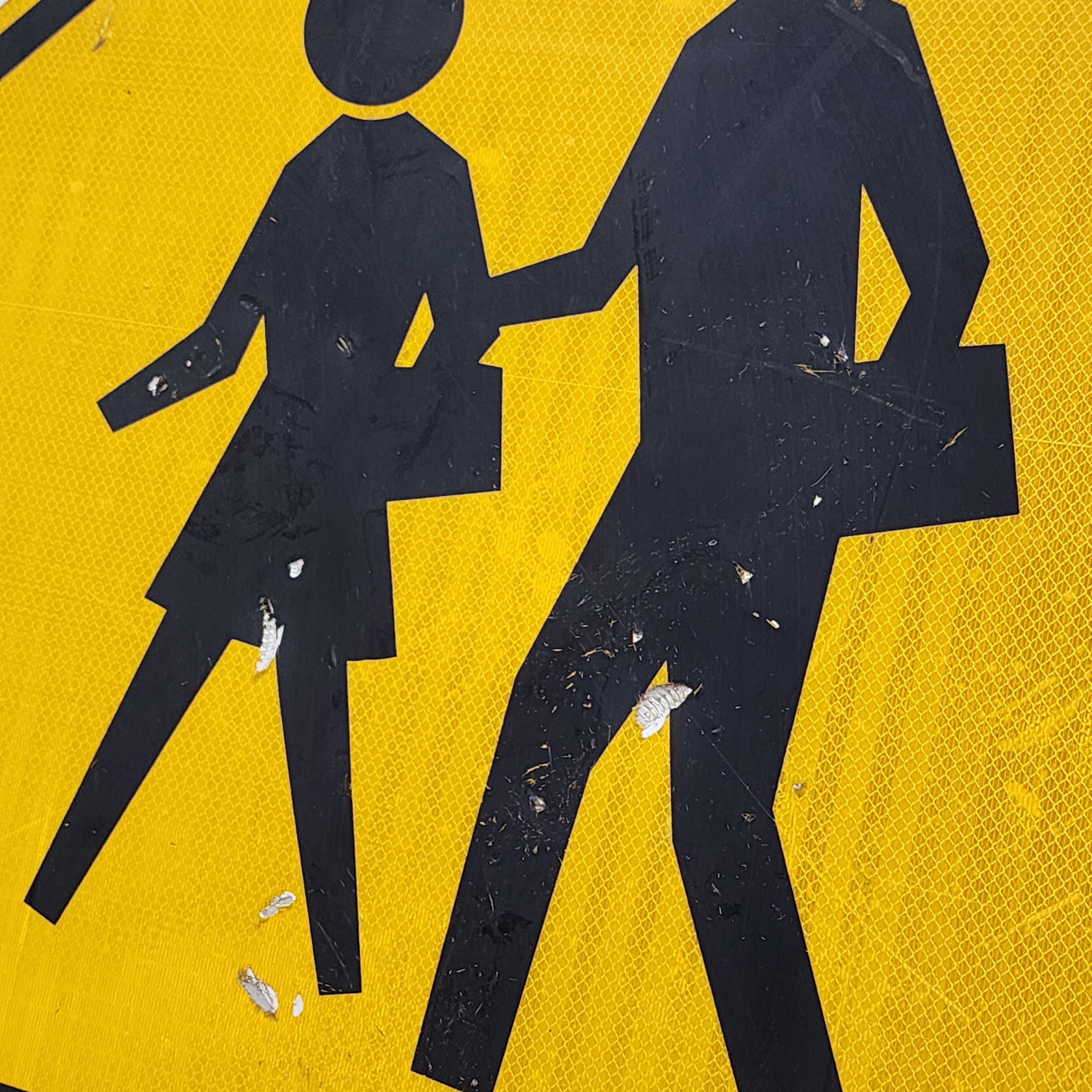 Vintage Retired School Crossing Children Warning Street Traffic Road ...