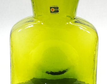 Vintage Blenko Glass Double Spout Water Bottle / Pitcher / Vase Form ...