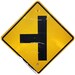 Vintage Side Road Ahead Intersection Real Obsolete Road Street Traffic ...