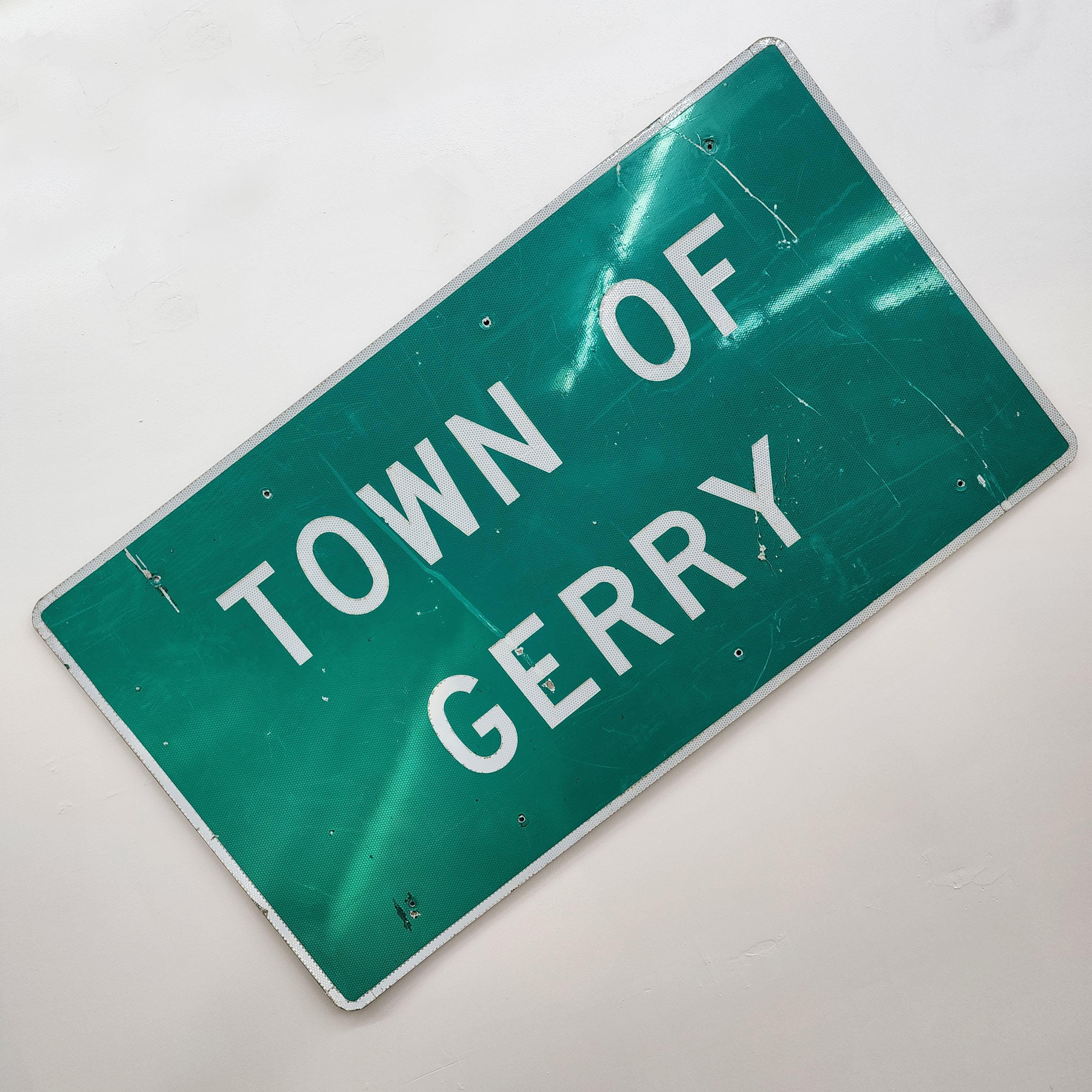 Vintage Retired Town Gerry New York City Limits Highway Traffic Road ...