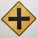 Vintage Obsolete Retired Four-way Intersection Ahead Traffic Street ...