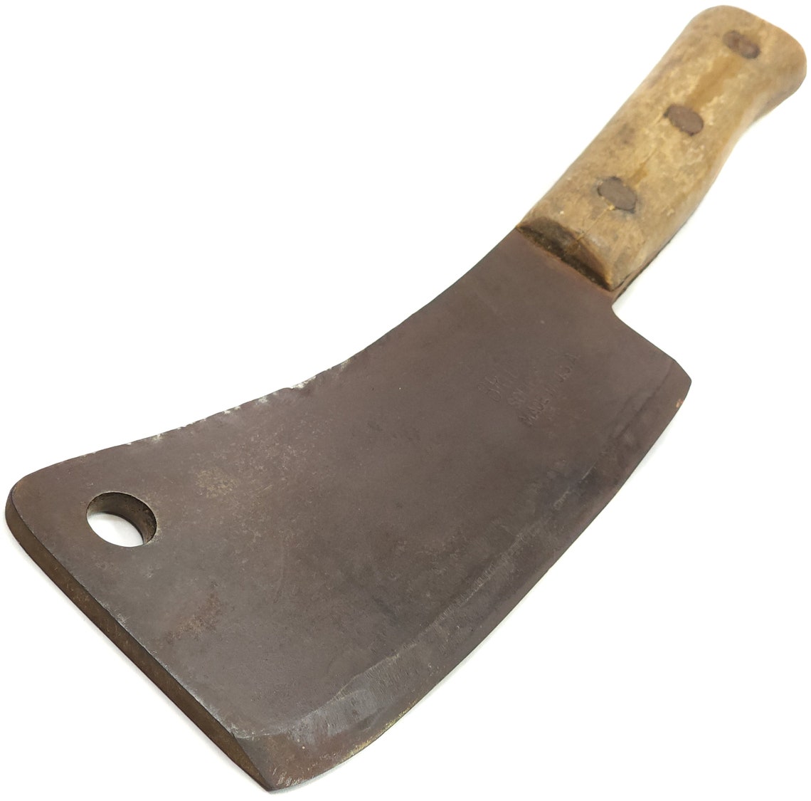 Antique Briddell Wood Handled Meat Cleaver Butcher Knife - Etsy