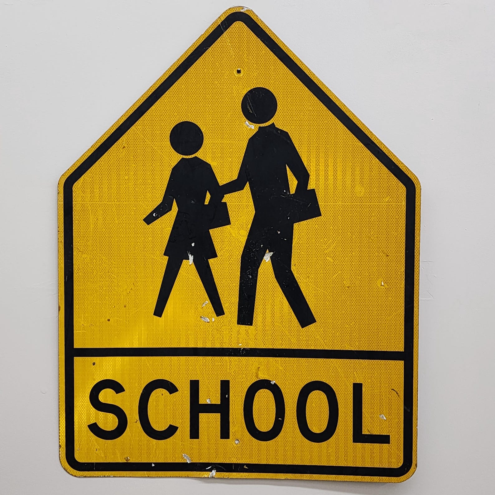 Vintage Retired School Crossing Children Warning Street Traffic Road ...