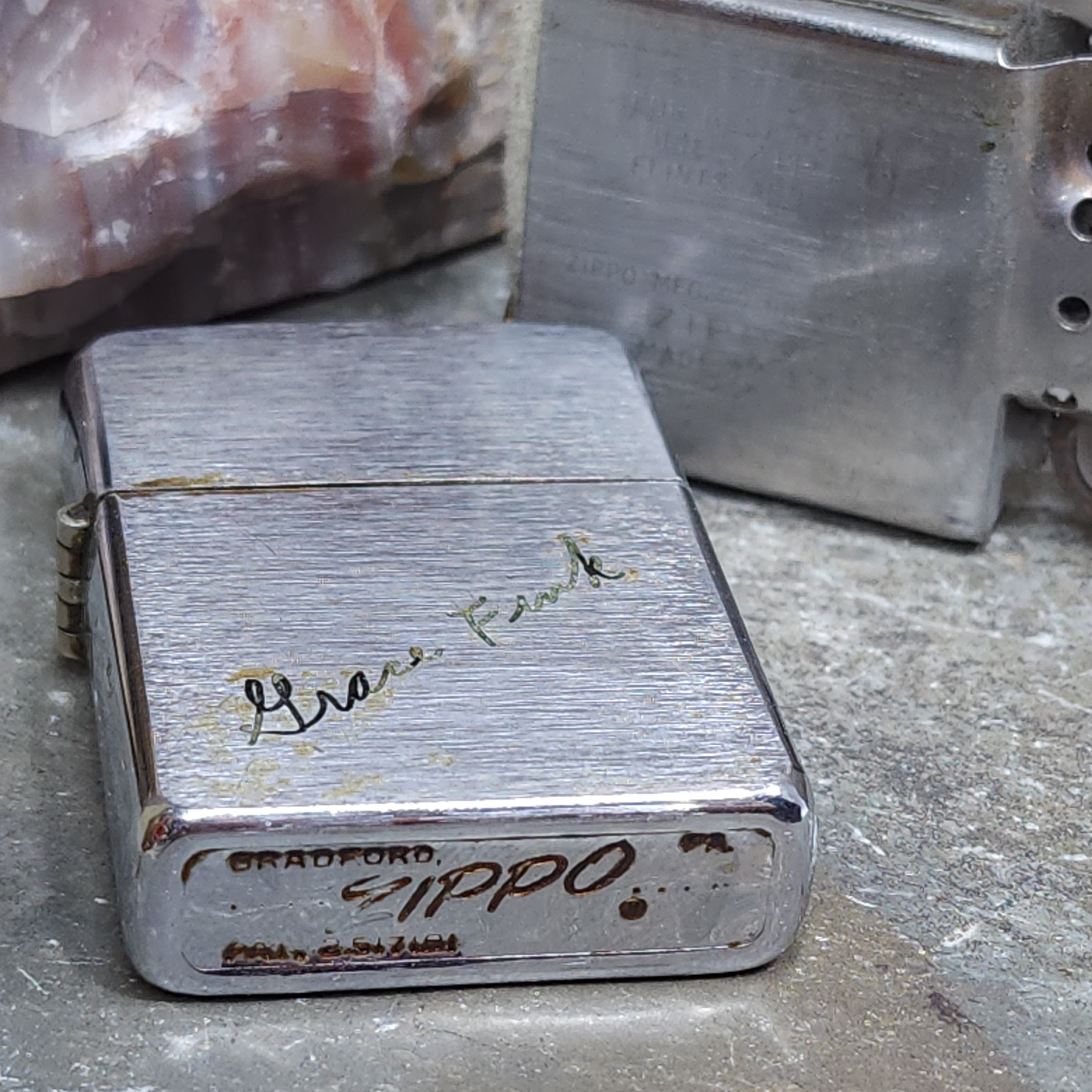 1957 Vintage Zippo Cigarette Lighter Personalized Grace Fink - Etsy
