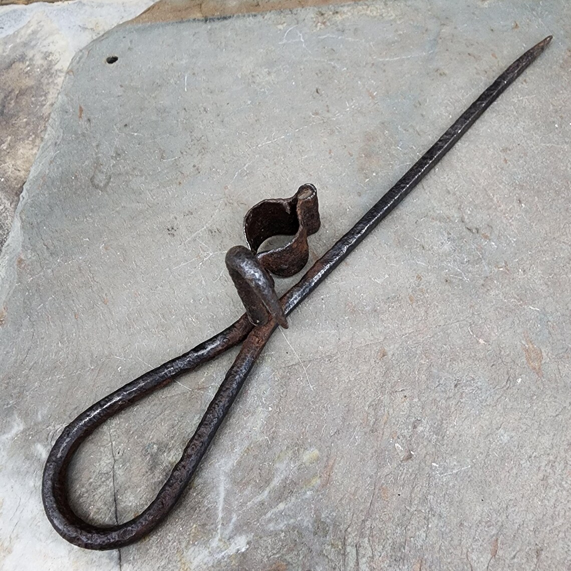 Pitted Antique Well Worn Sticking Tommy Coal Miner's Candle Holder ...