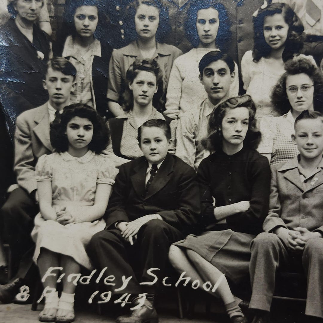 1943 Long Class Photograph From the Findley School With Identified ...