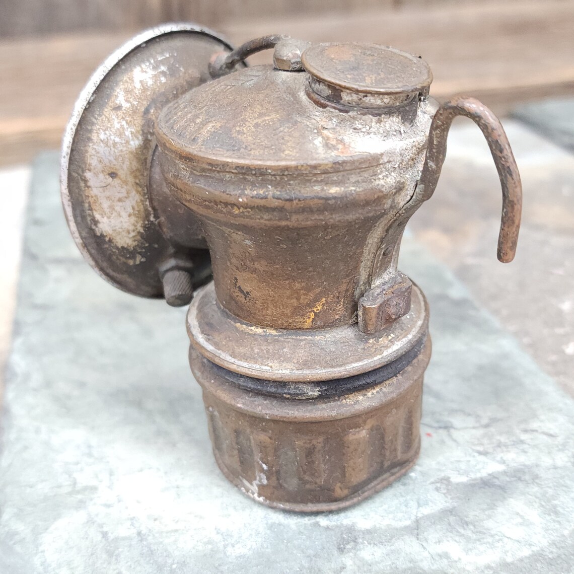 Autolite Antique Brass Coal Miner's Carbide Helmet Light - Etsy