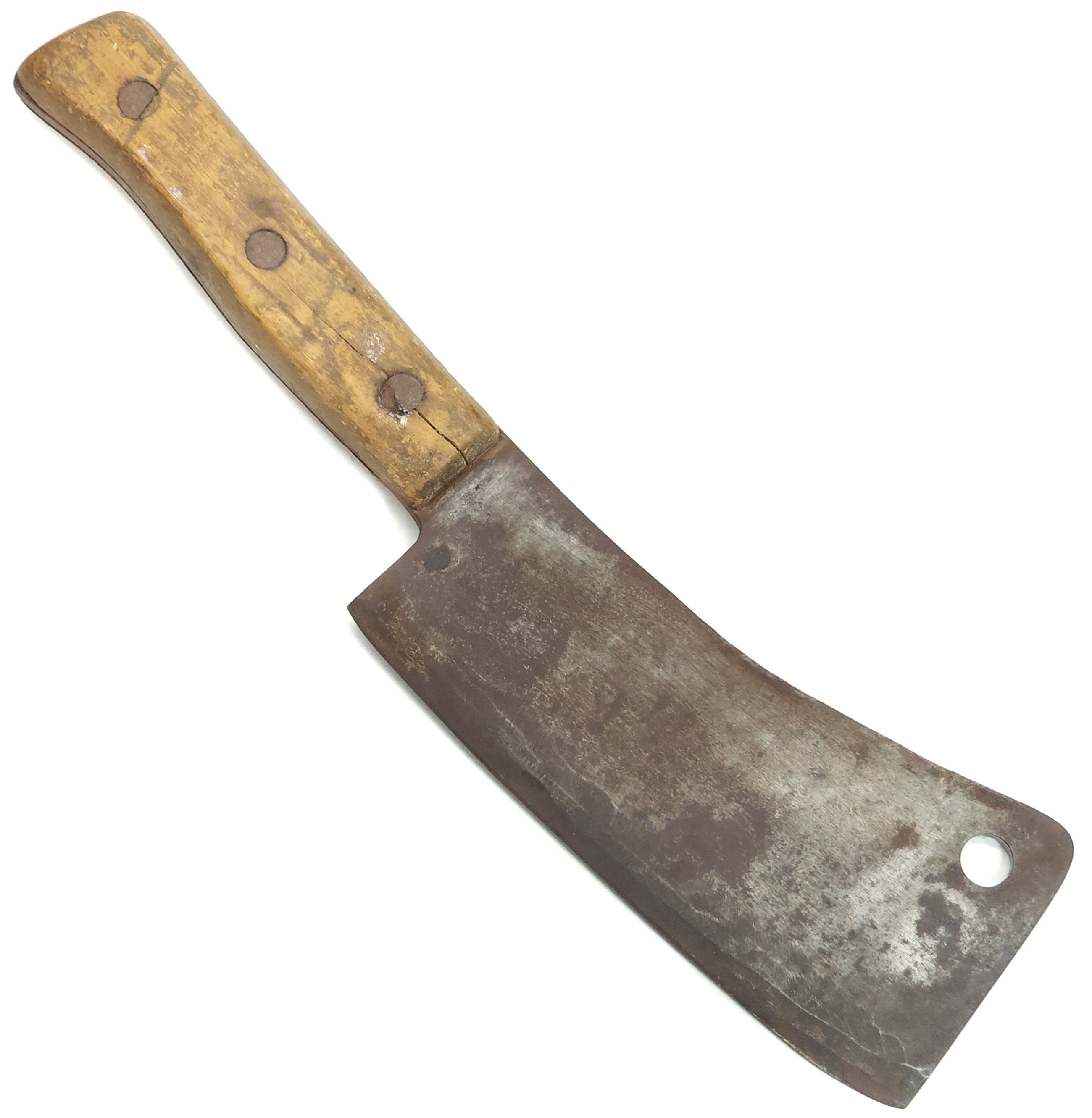 Antique Briddell Wood Handled Meat Cleaver Butcher Knife - Etsy