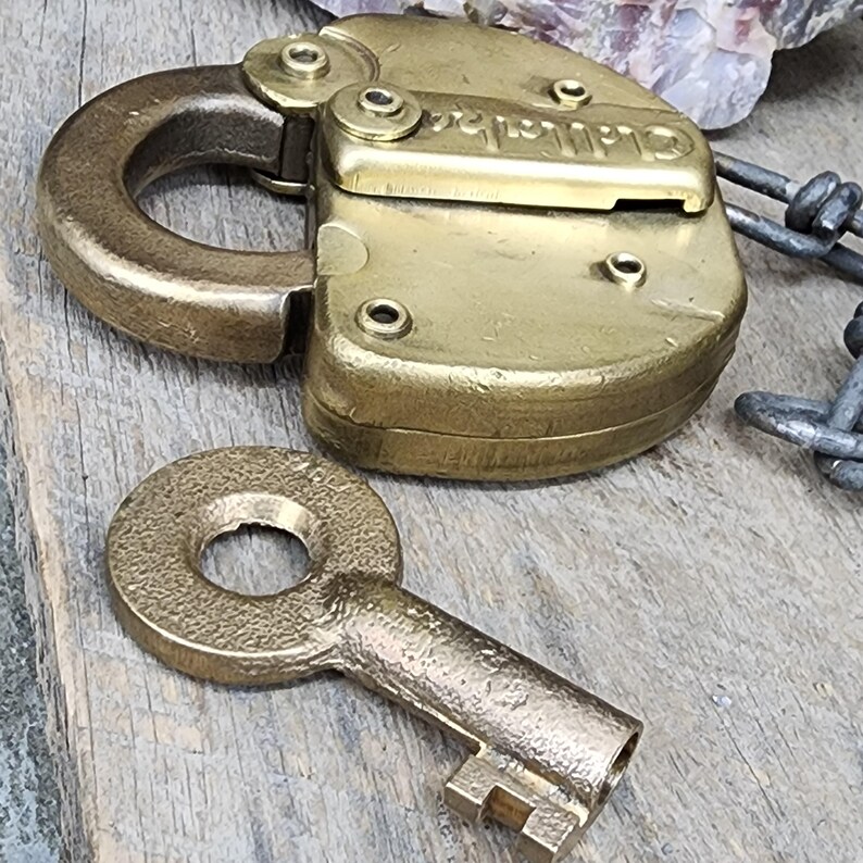 Vintage PCRR Brass Adlake Railroad Switch Lock Working Padlock W ...