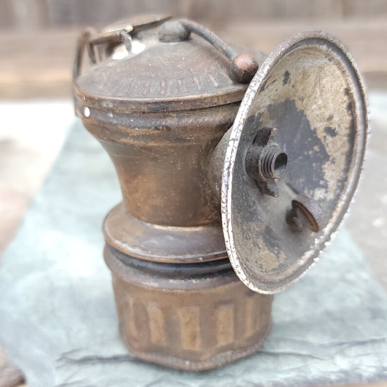 Autolite Antique Brass Coal Miner's Carbide Helmet Light - Etsy