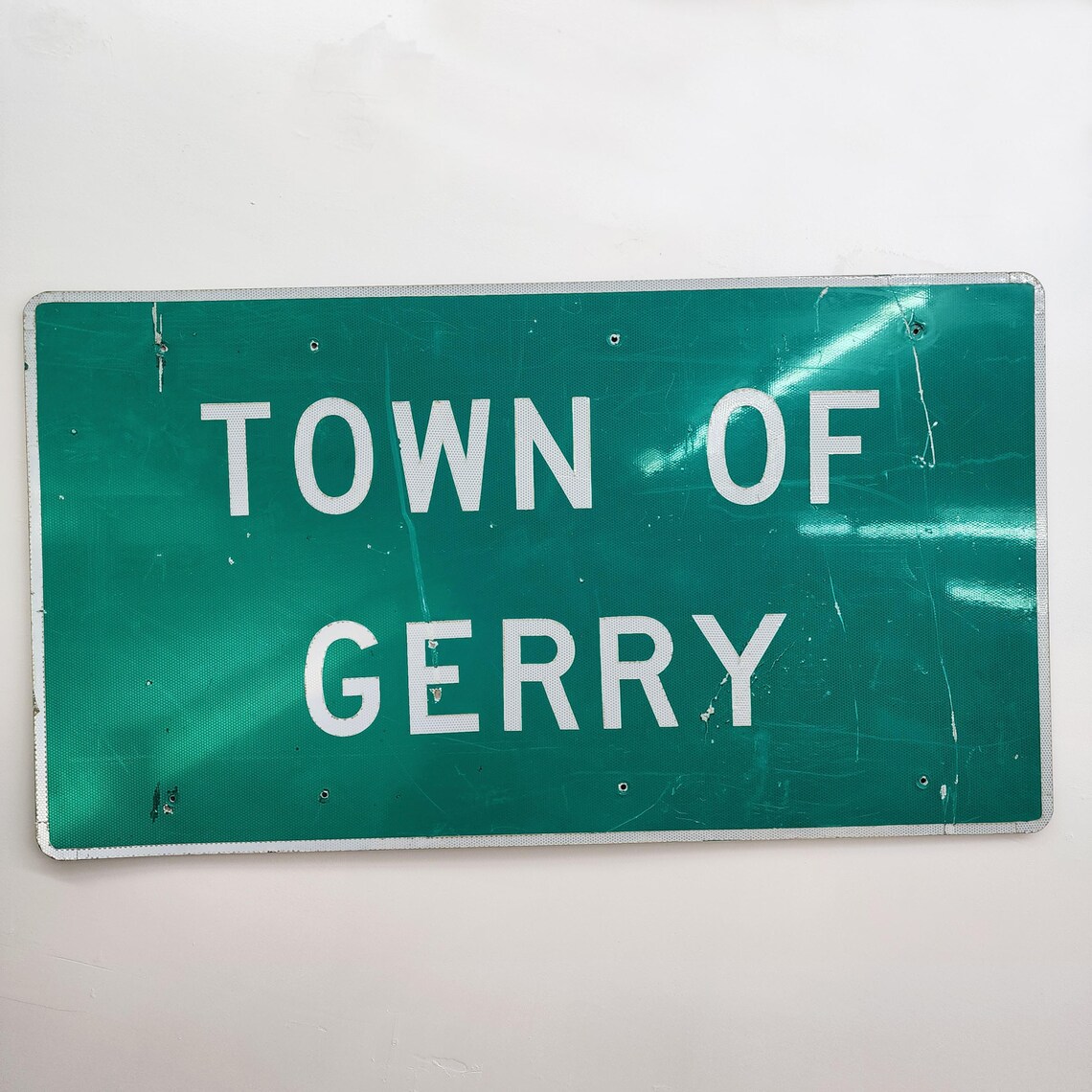 Vintage Retired Town Gerry New York City Limits Highway Traffic Road ...