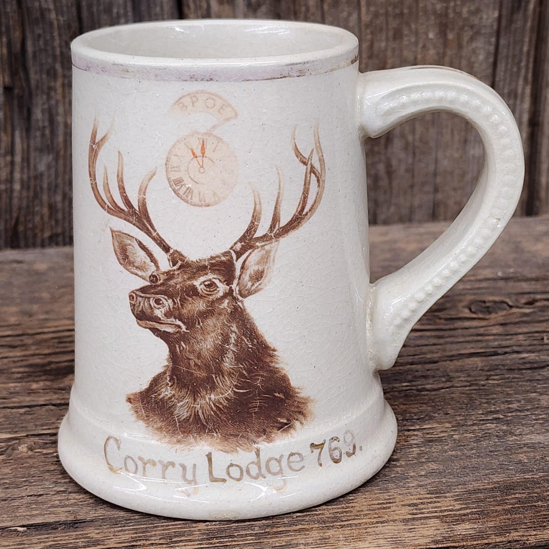 Antique B.P.O.E. Elks Club Mug Tankard Corry Lodge #769 Pennsylvania ...