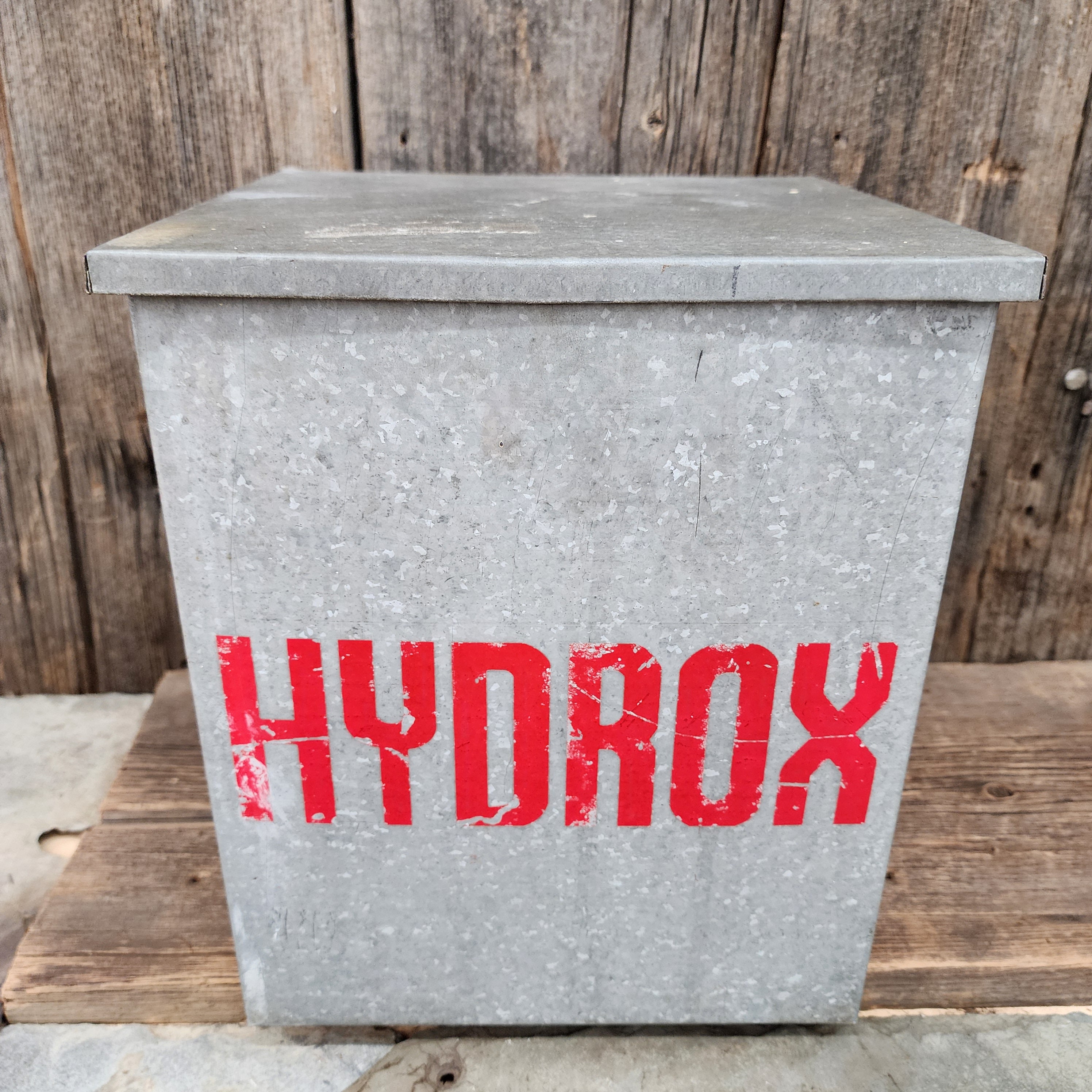 Antique Hydrox Dairy Advertising Metal Porch Box Milk Man Delivery ...