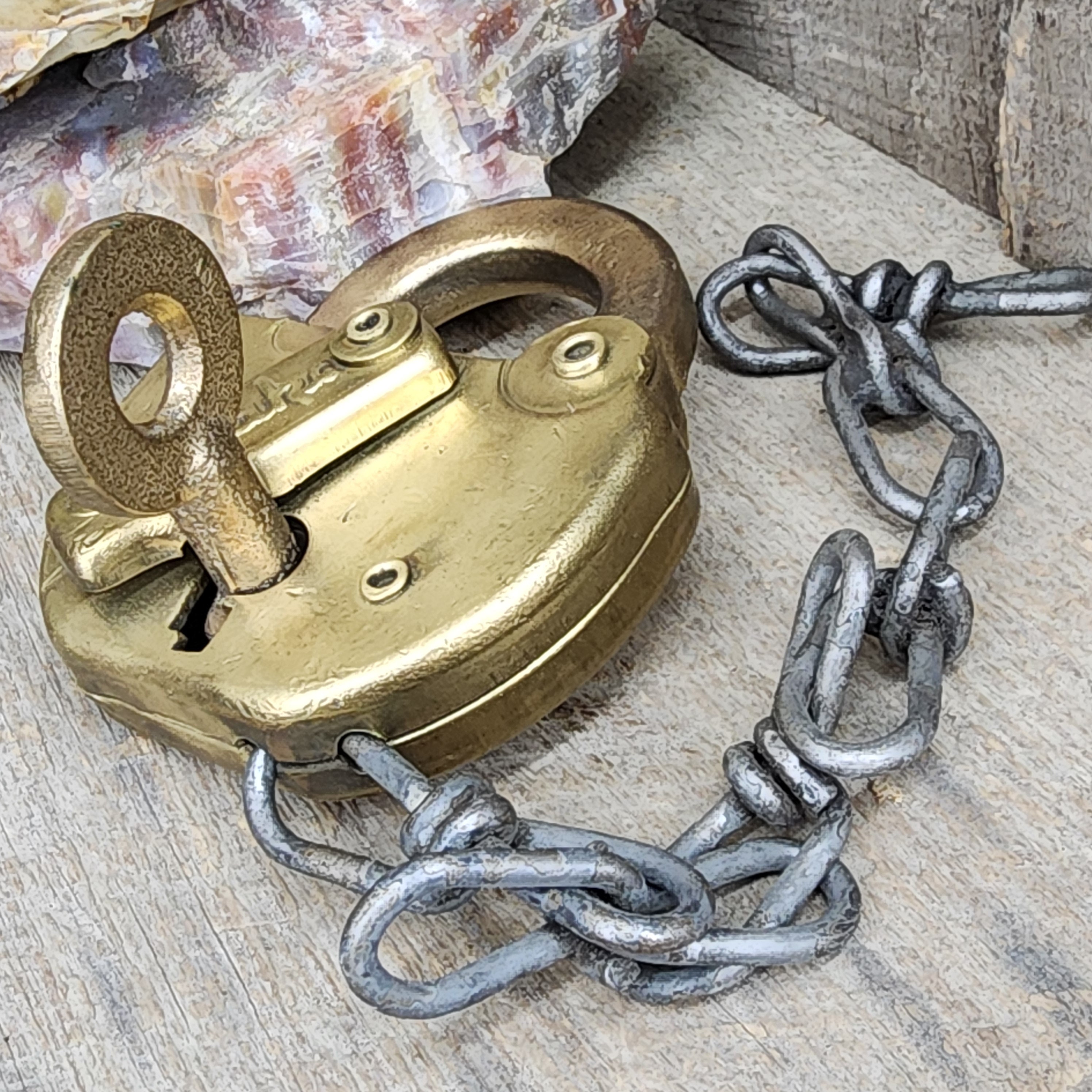 Vintage PCRR Brass Adlake Railroad Switch Lock Working Padlock W ...