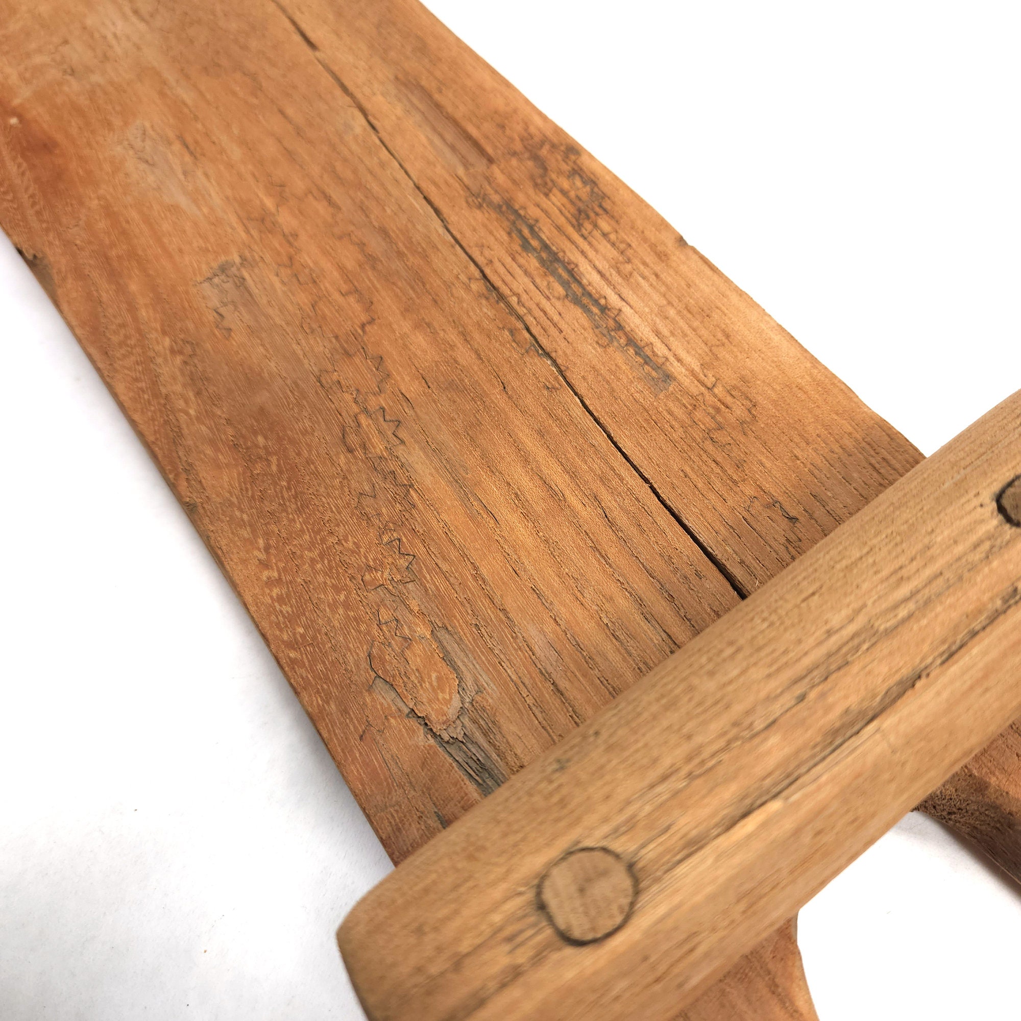 Primitive Antique Wooden Boot Jack Boot Remover Pegged Construction ...