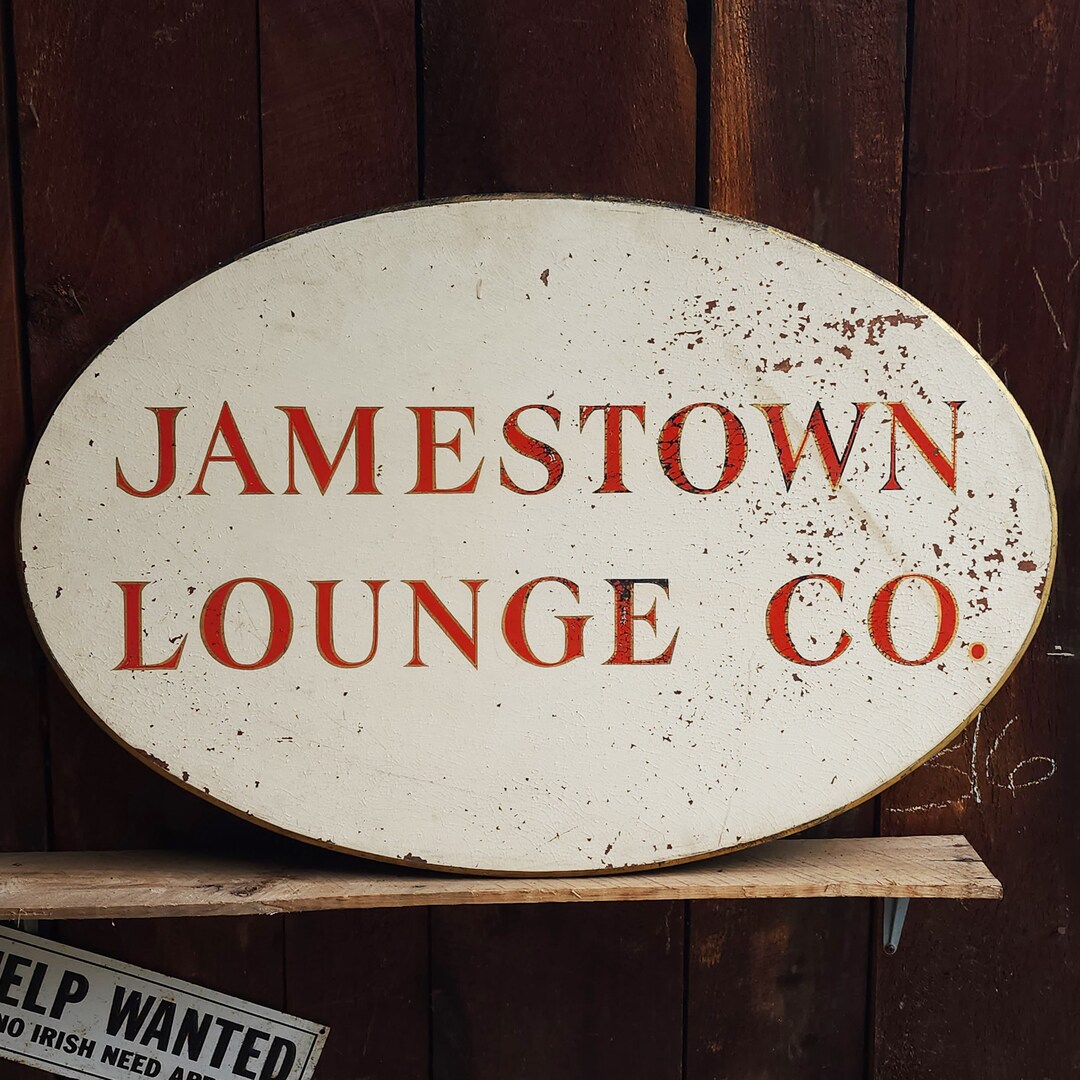 Vintage Oval Jamestown Lounge Co. Furniture Advertising Sign - Etsy