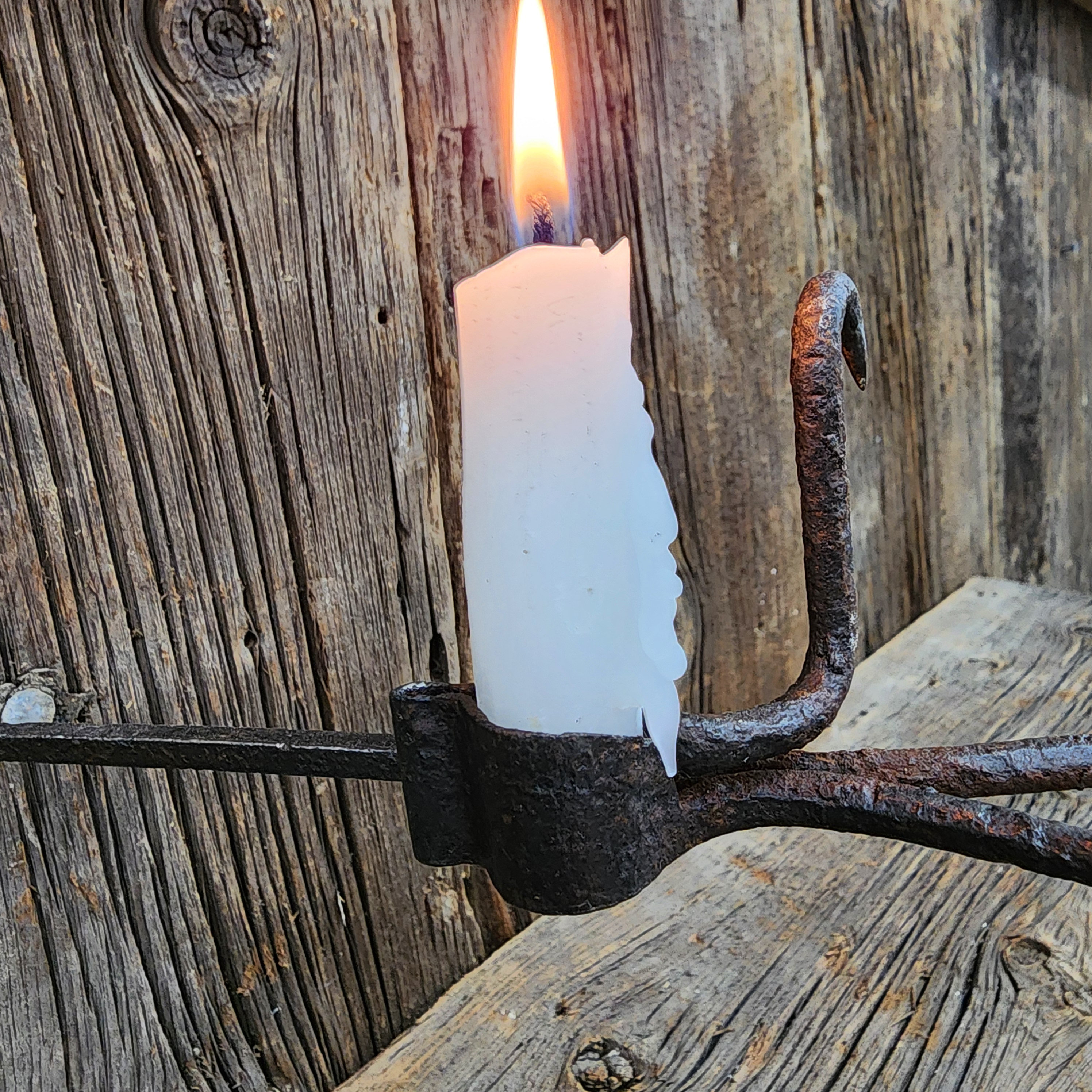 Pitted Antique Well Worn Sticking Tommy Coal Miner's Candle Holder ...