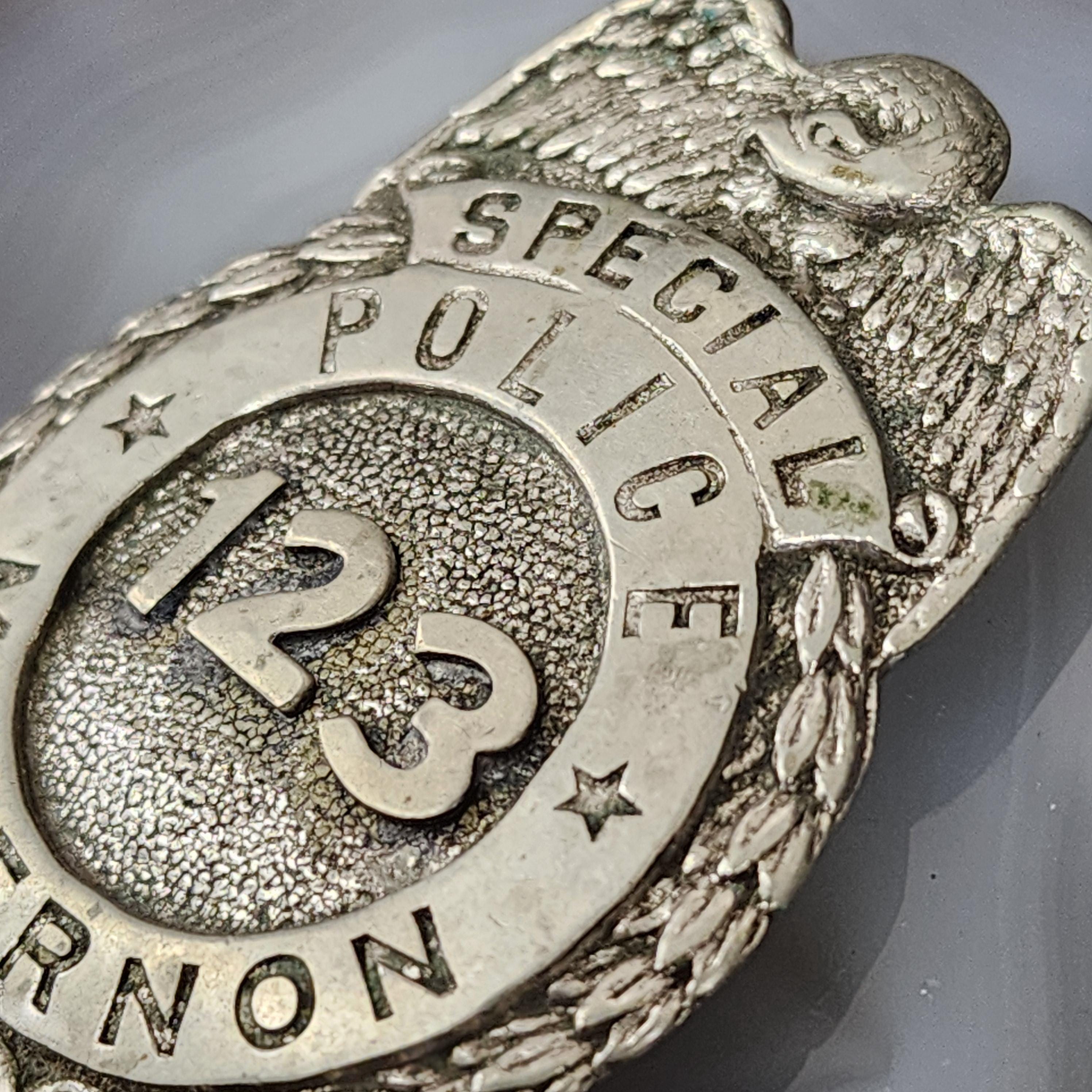 Vintage Obsolete Special Police Uniform Badge Shield Pin Mount Mt ...