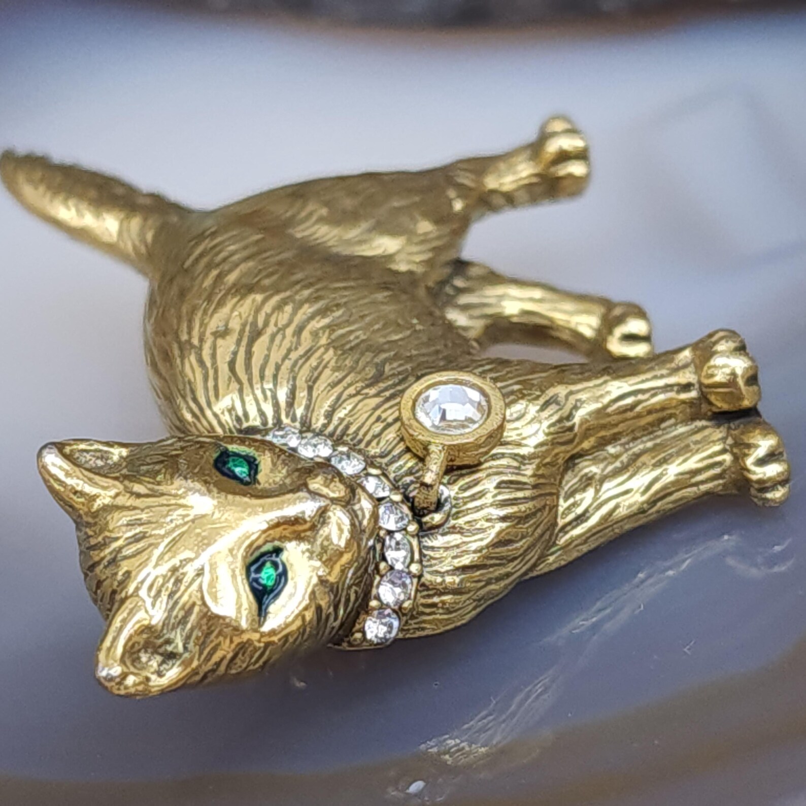 Vintage Retro Metropolitan Museum of Art Gold Tone Kitty Cat Figural ...