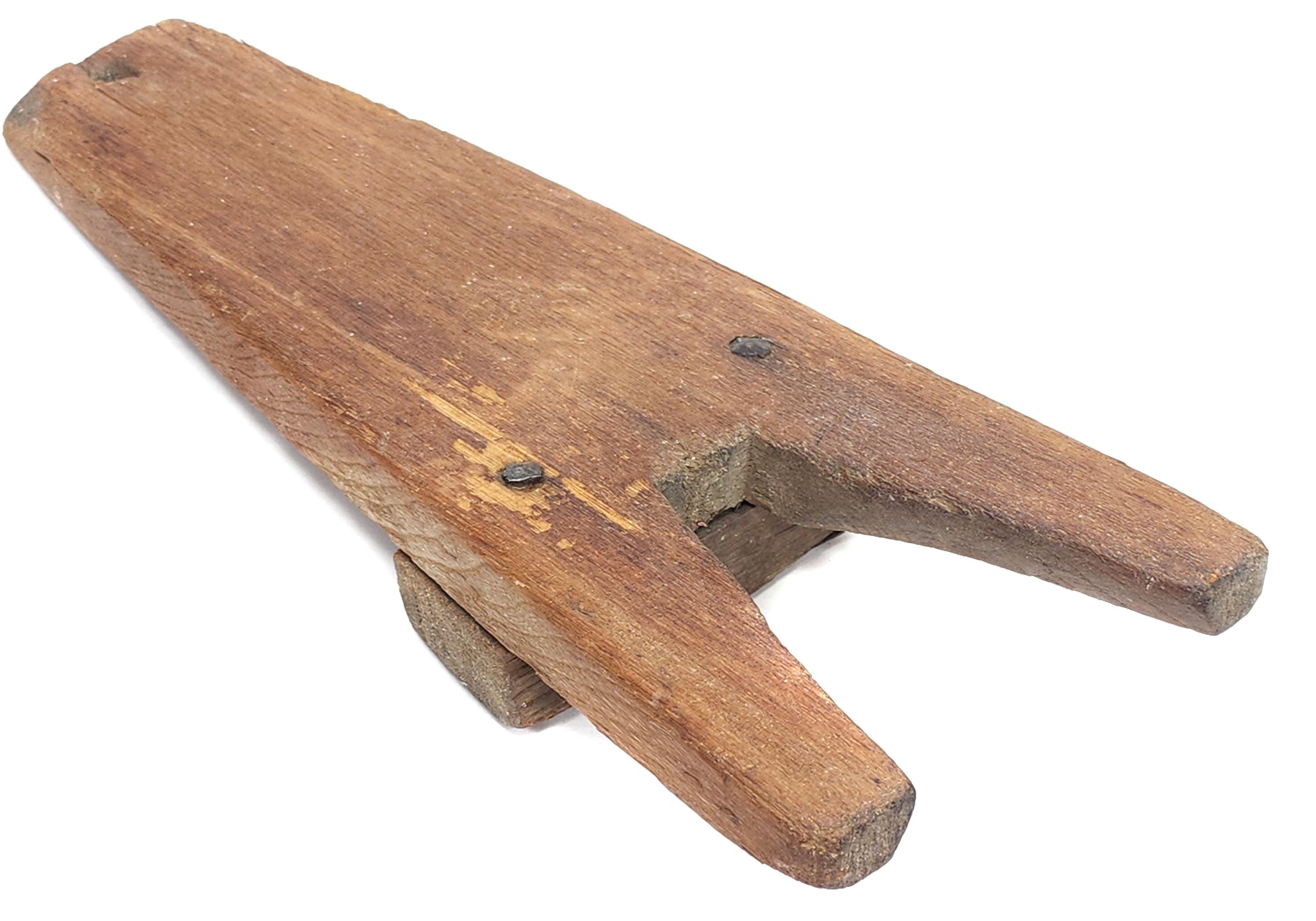 Antique Handmade Wood Boot Jack Square Nail Construction Farm Made ...