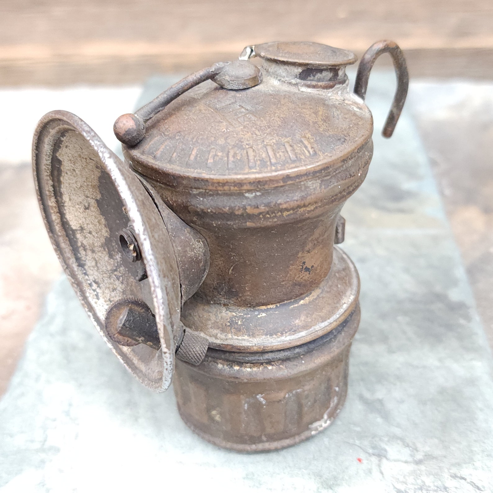 Autolite Antique Brass Coal Miner's Carbide Helmet Light - Etsy