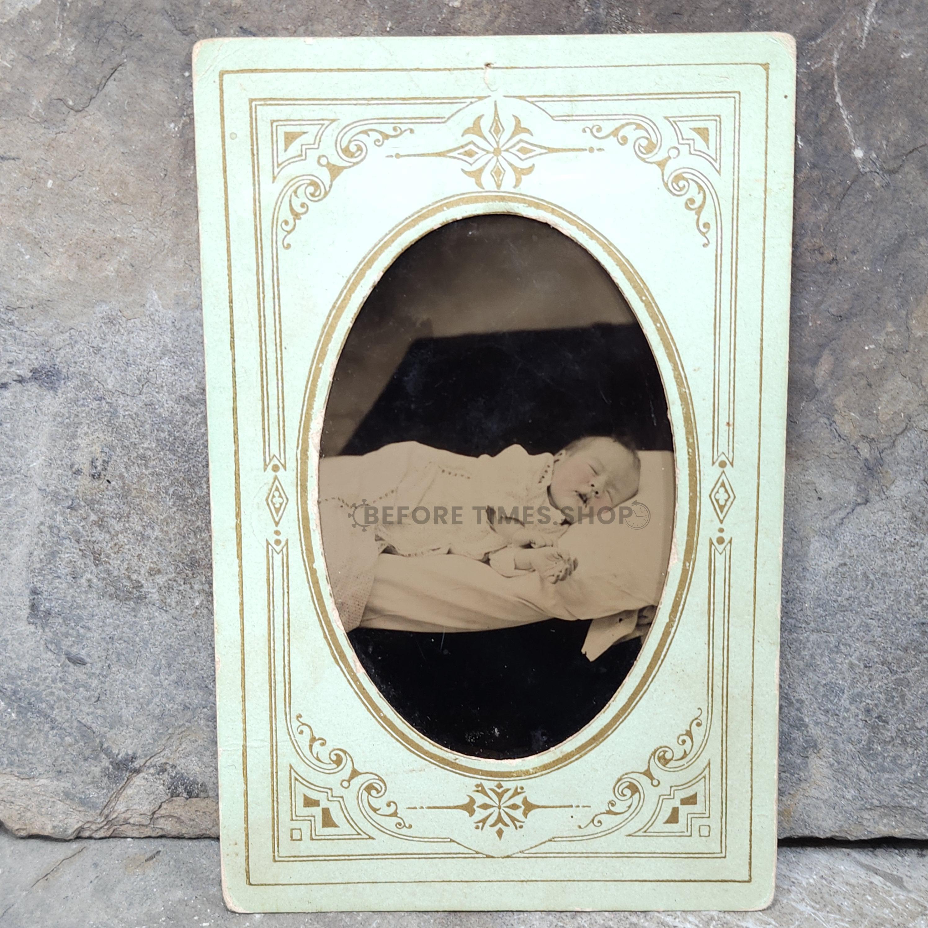 Antique Victorian Post Mortem Tintype Photograph Baby W/ Hare Lip ...
