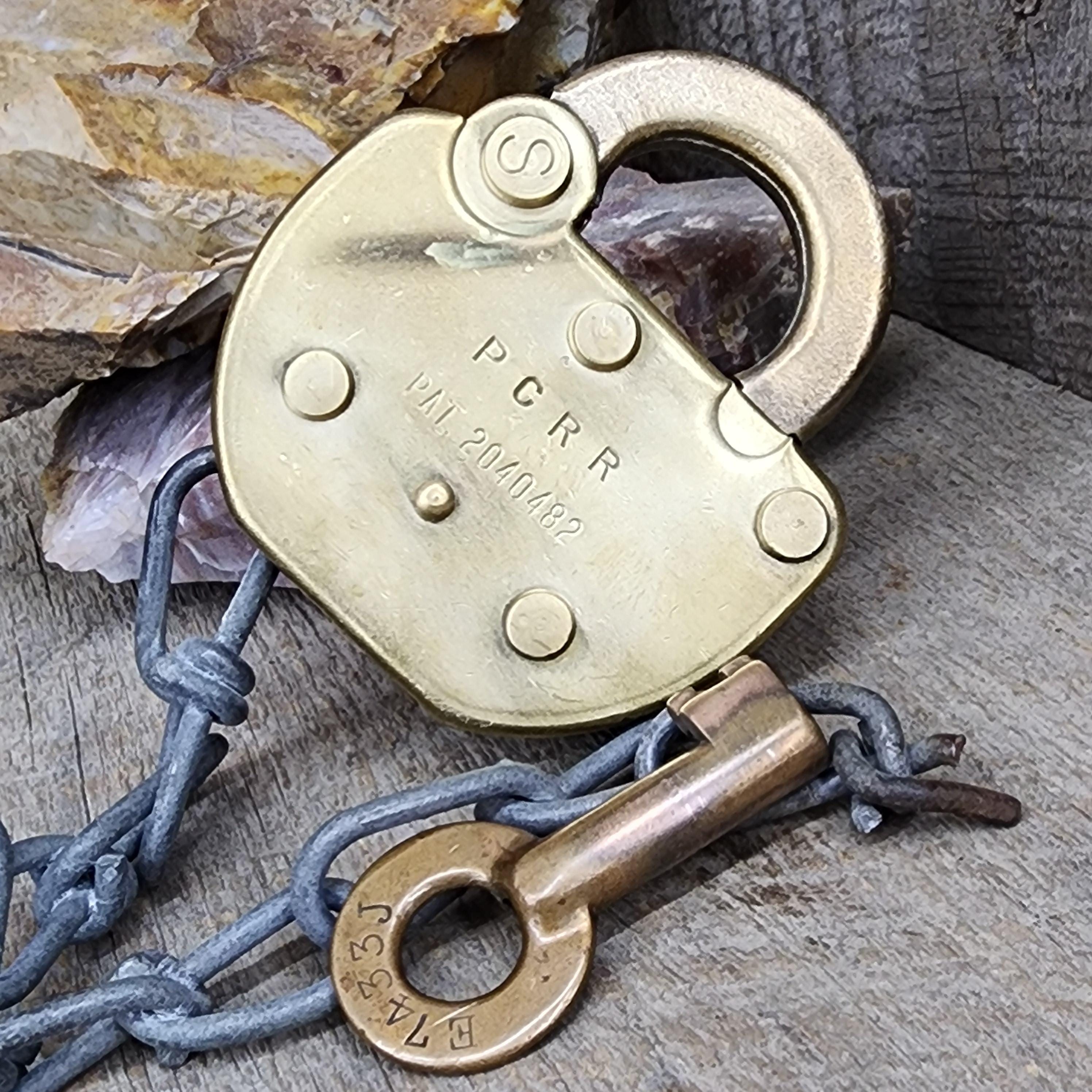 Vintage PCRR Brass Adlake Railroad Switch Lock Working Padlock ...