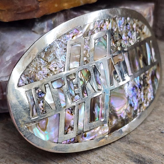 Vintage International Trucks Logo Silver Tone Belt Bu… - Gem