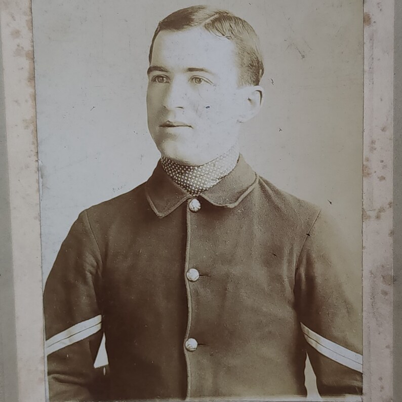 Antique Identified Spanish American War Soldier Co E 203rd Regiment Photograph Etsy