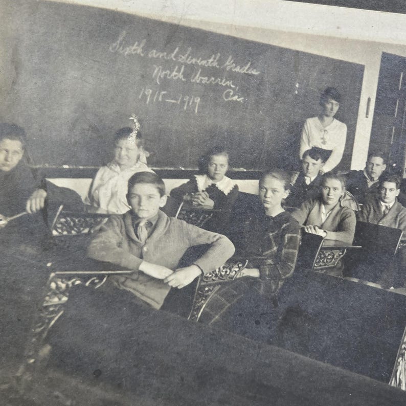 1919 Sixth & 7th Grade Class Photo North Warren, PA High School ...