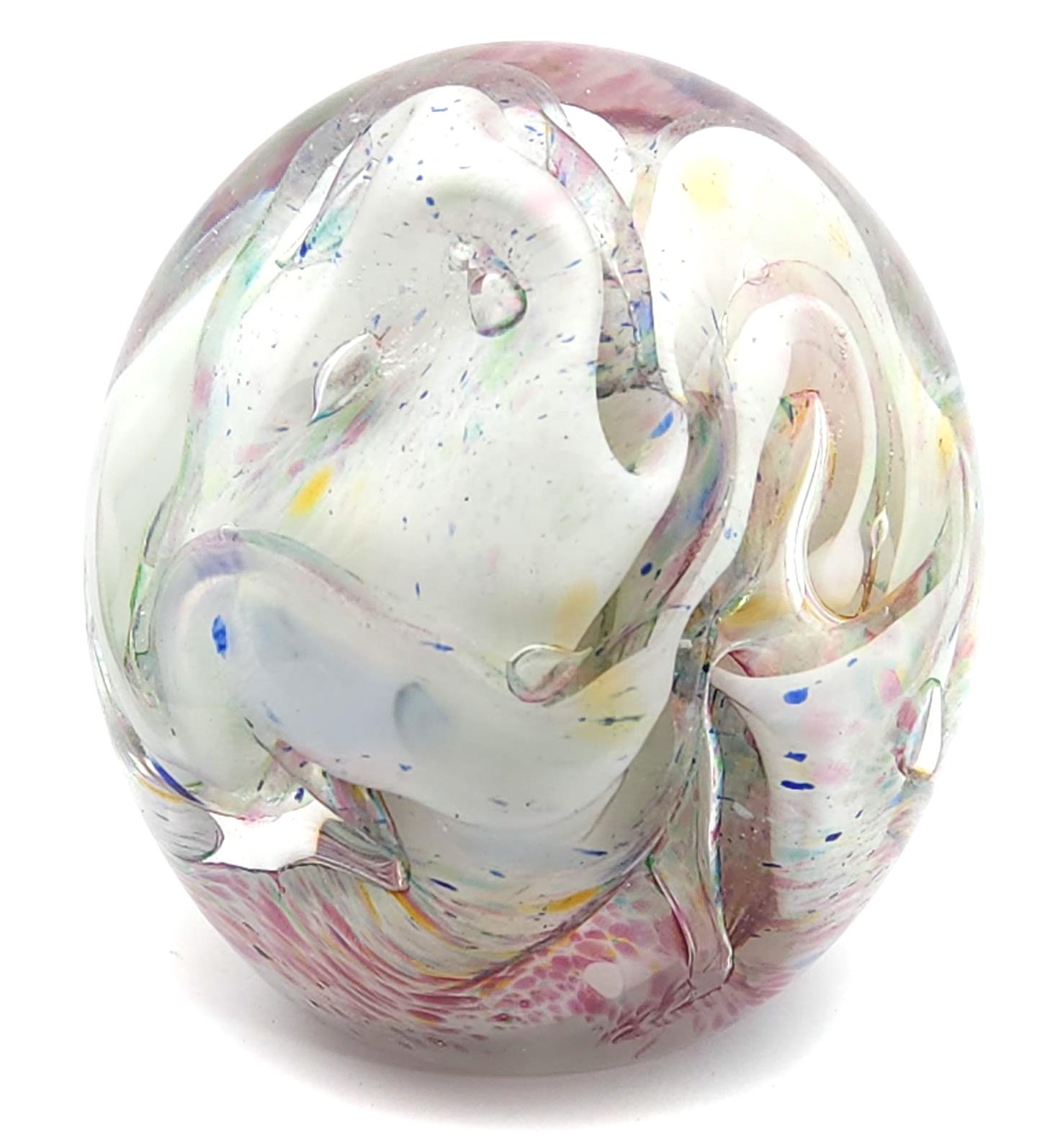 Vintage Robert Held Art Glass Signed Large Egg Shaped Paperweight ...