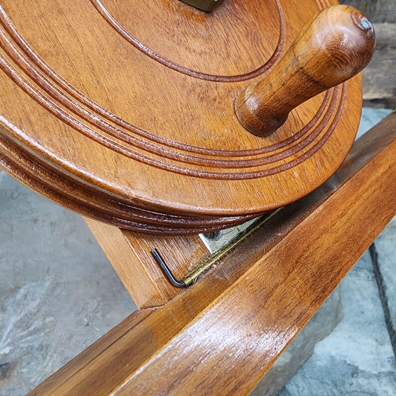 Vintage Wood String Line Winding Wheel Measuring Tool Mechanical Folk ...