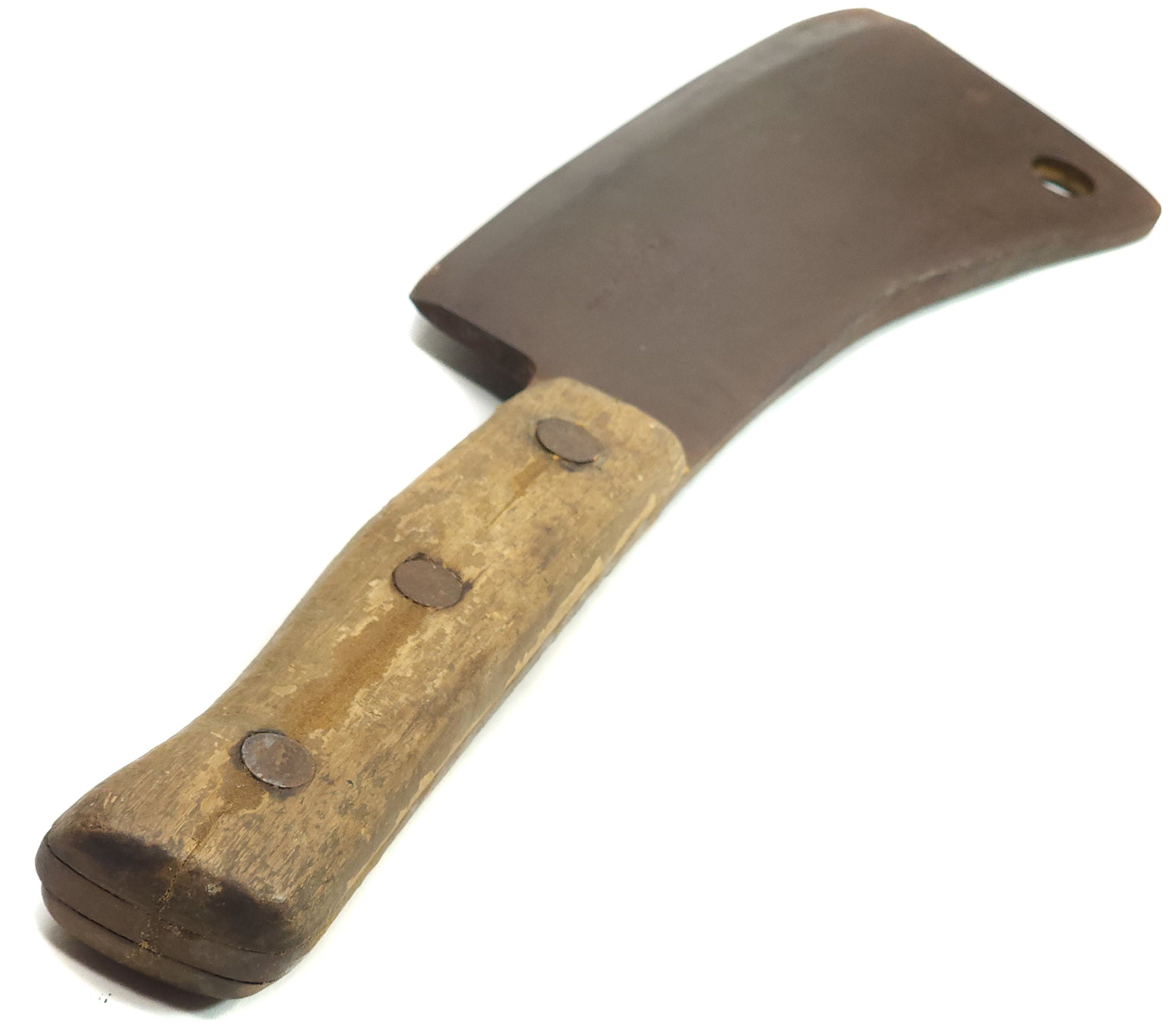 Antique Briddell Wood Handled Meat Cleaver Butcher Knife - Etsy