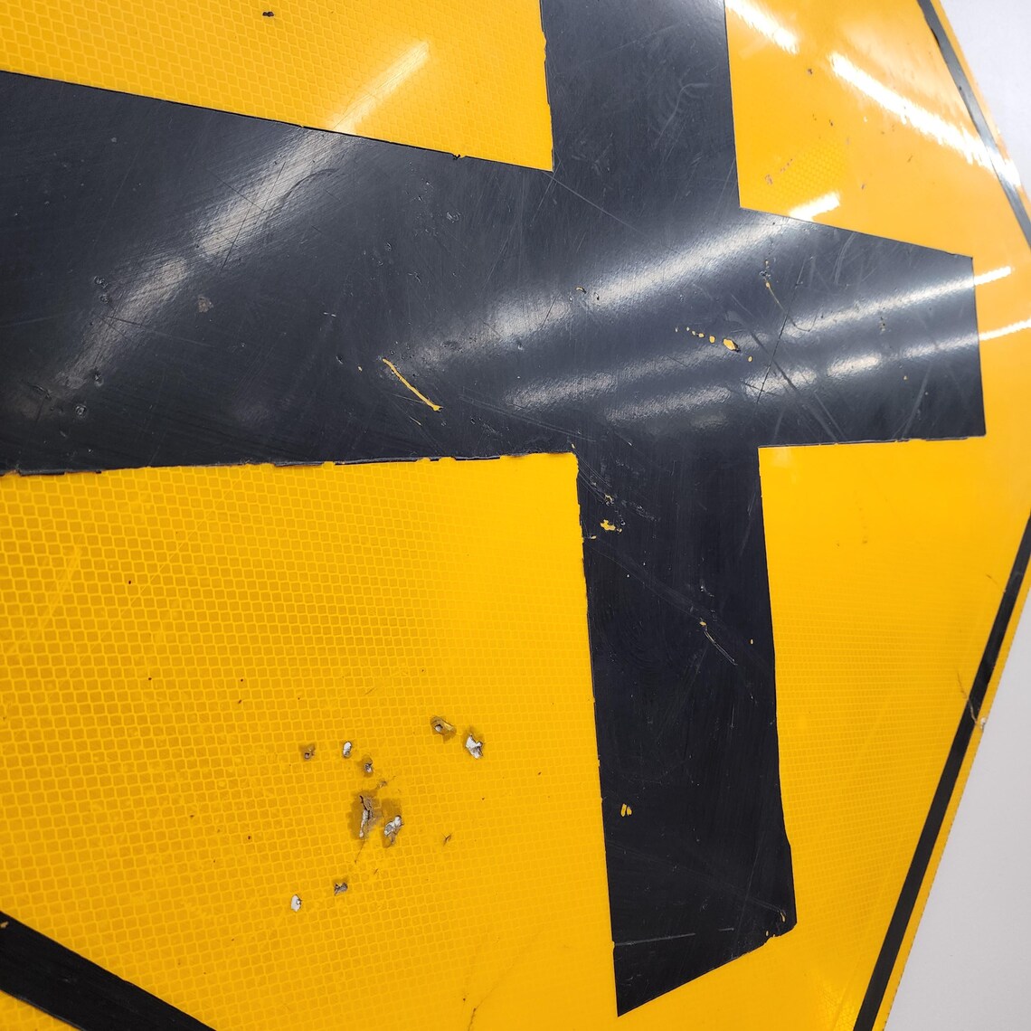 30" Vintage 4 Way Intersection Crossroads Obsolete Retired Traffic ...