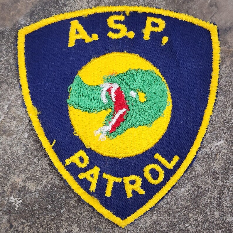 Vintage A.S.P. Patrol Embroidered Cloth Patch State Police Arizona ...