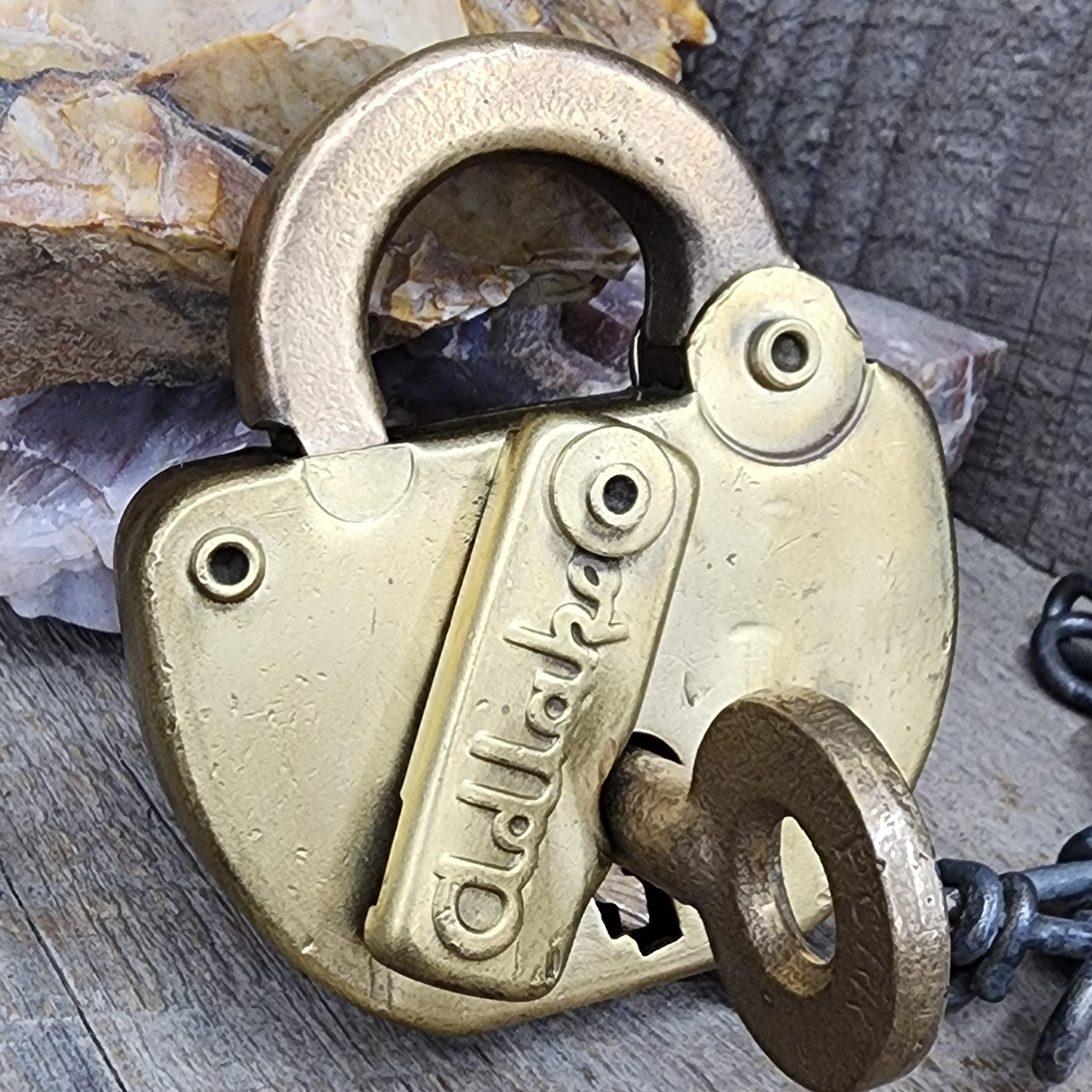 Vintage PCRR Brass Adlake Railroad Switch Lock Working Padlock W ...