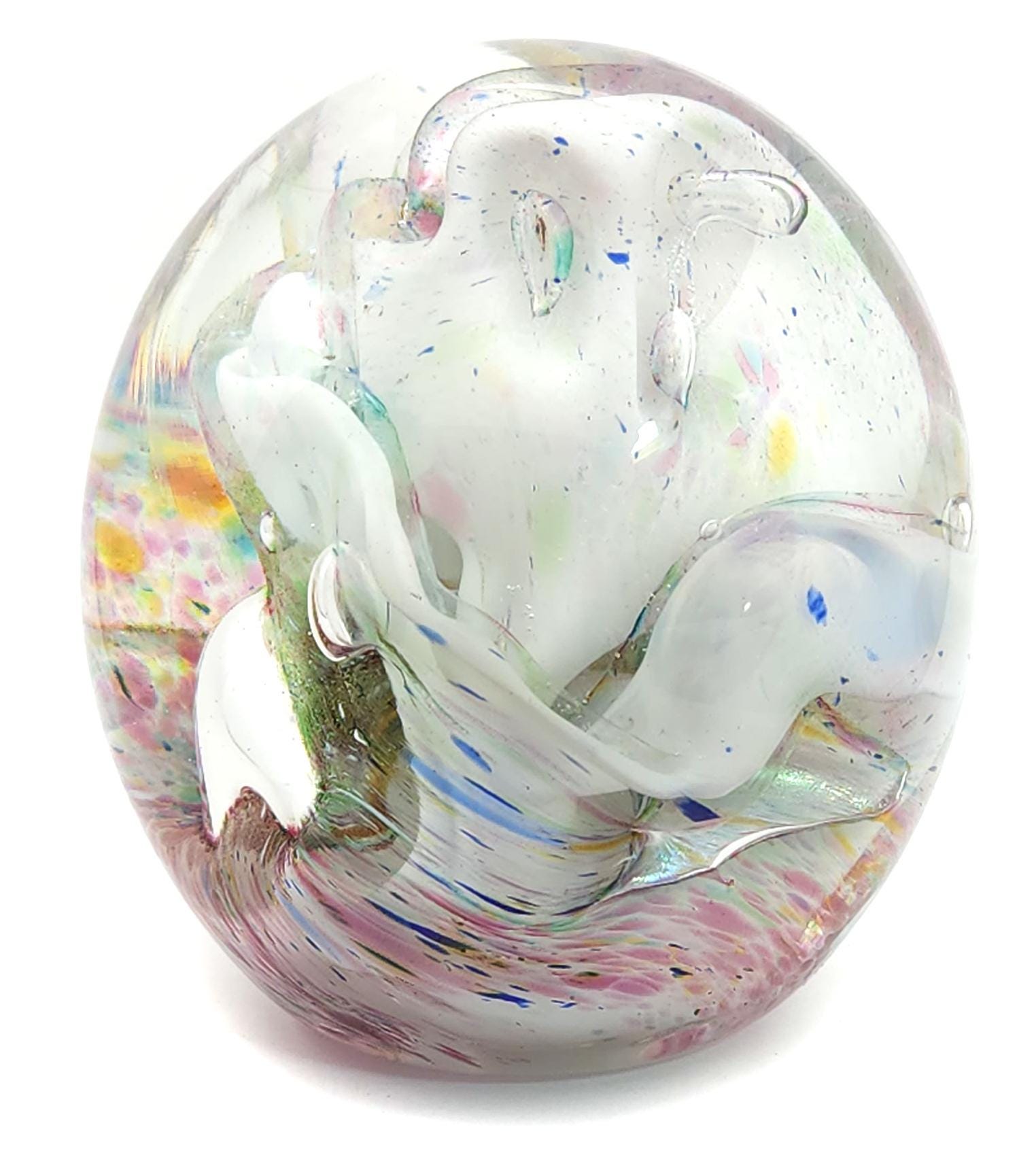 Vintage Robert Held Art Glass Signed Large Egg Shaped Paperweight ...