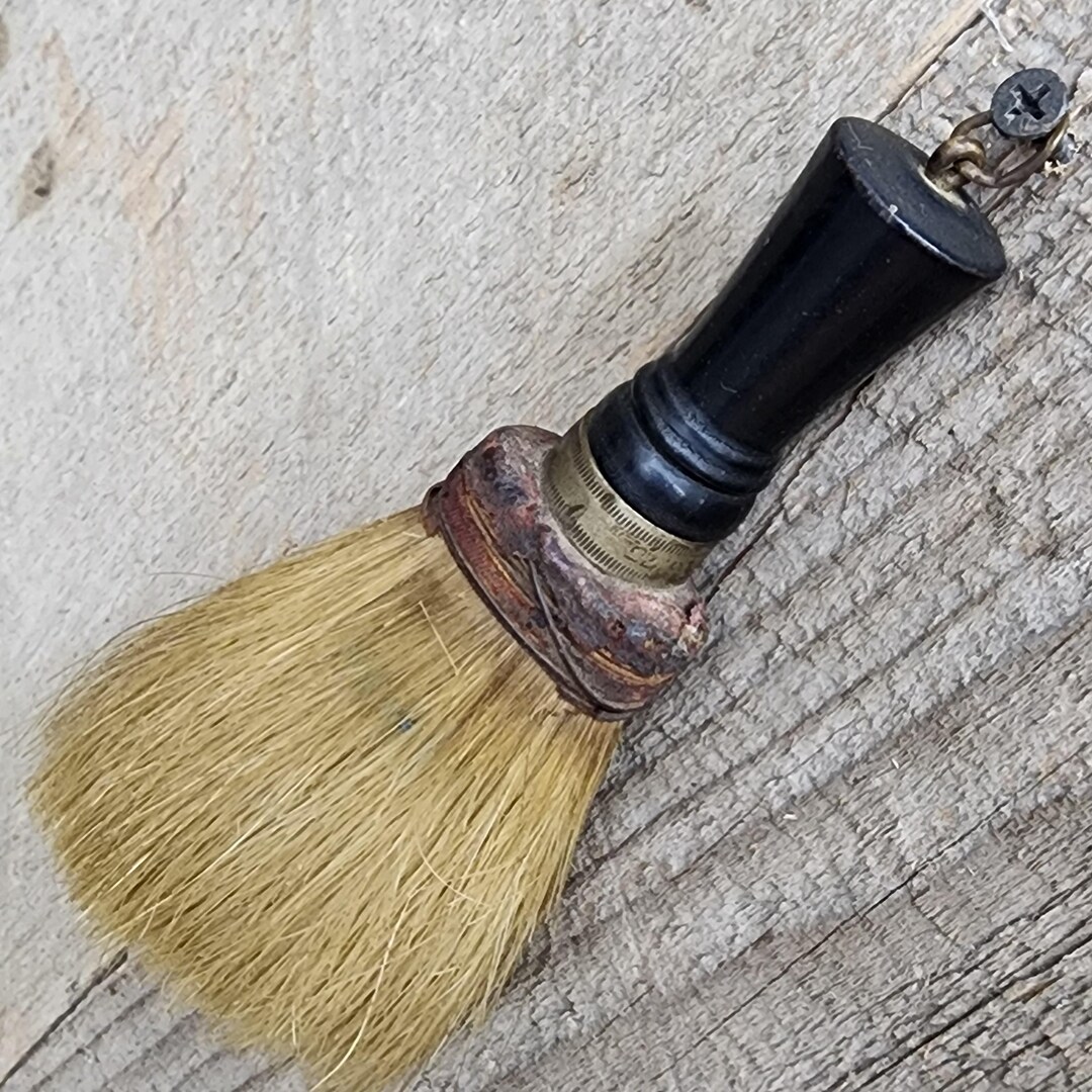 1875 Patent Antique Victorian Wood Handled Natural Hair Whisk Brush ...