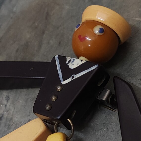 Antique Figural Navy Sailor Bakelite Catalin Estate B… - Gem