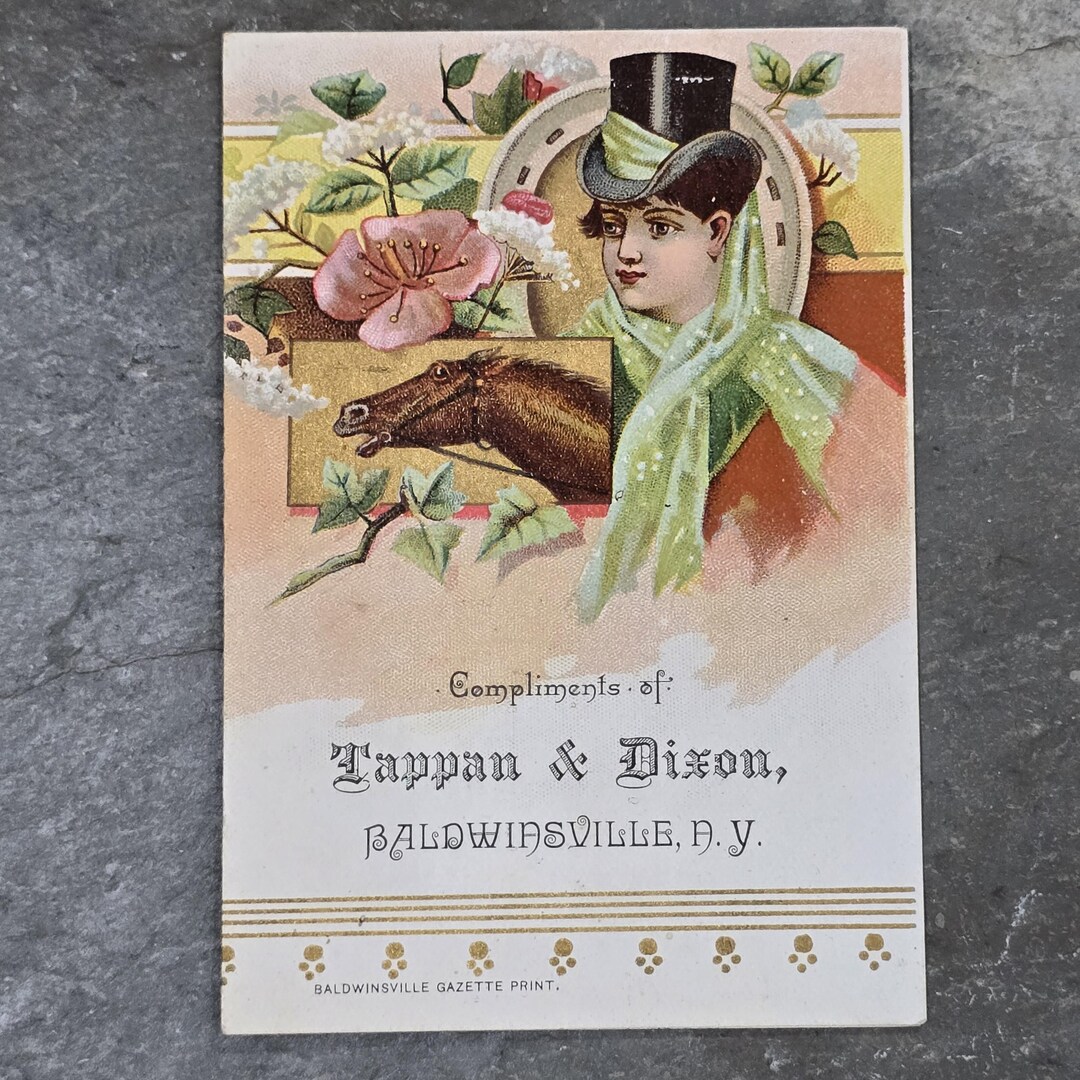 1887 Antique Tappan & Dixon General Store Victorian Trade Card ...