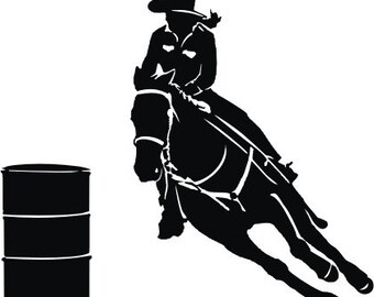 Barrel Racing Decal - Etsy