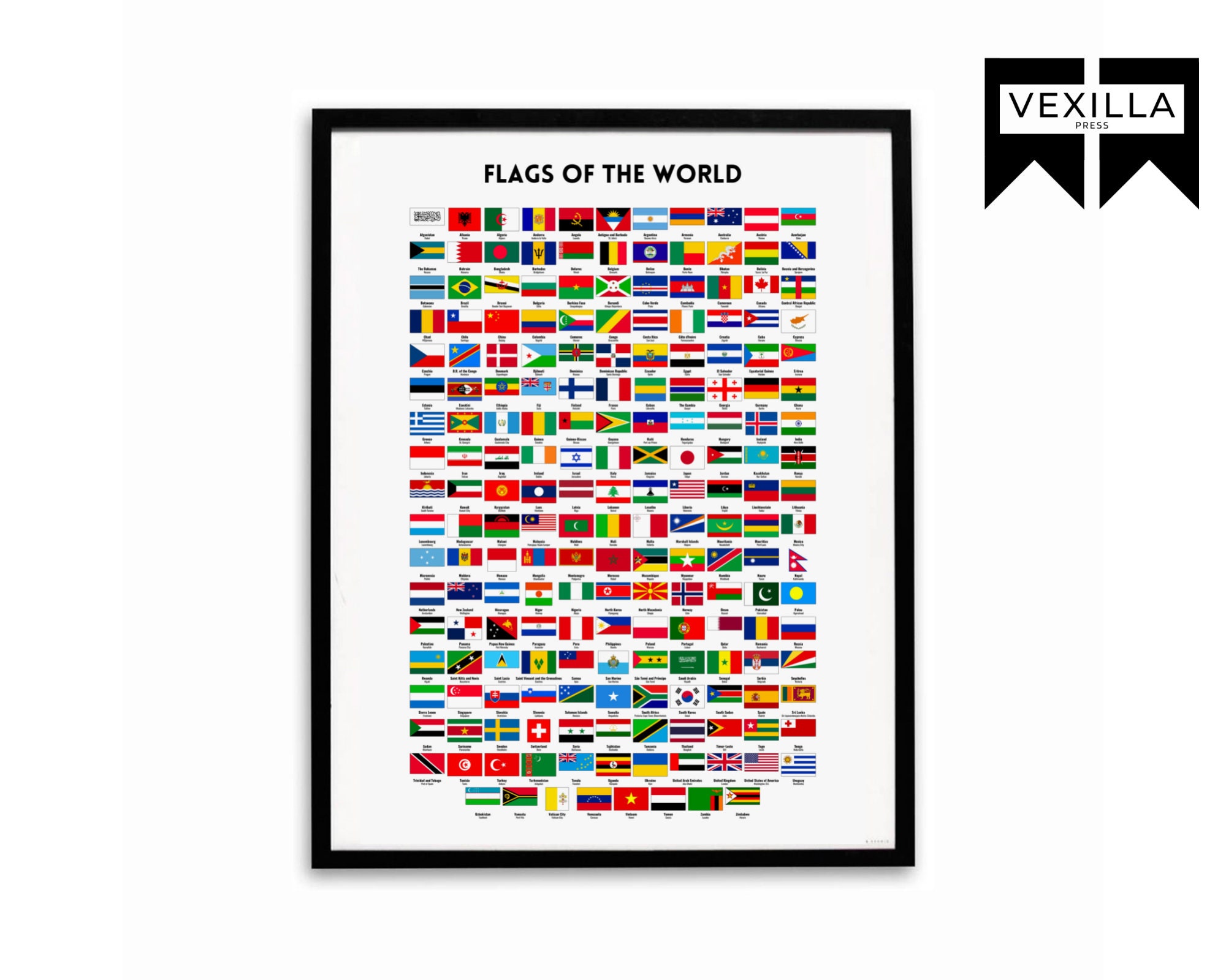 Flags of the World Poster Country Flags Poster Nations Art - Etsy Australia