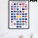 Flags of the United States Poster, US States Flags Printable, US Art ...