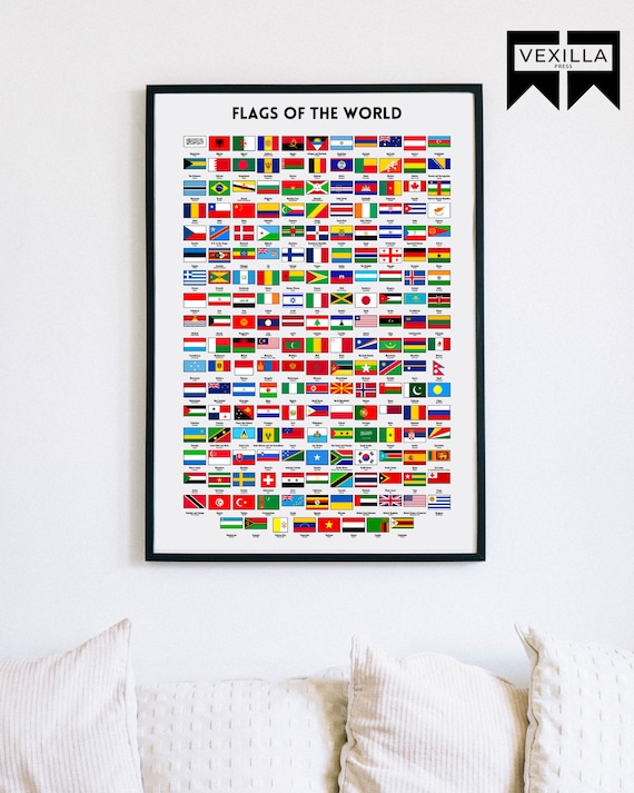 All Flags Of The World Poster 196 Waving National Flags Of The World
