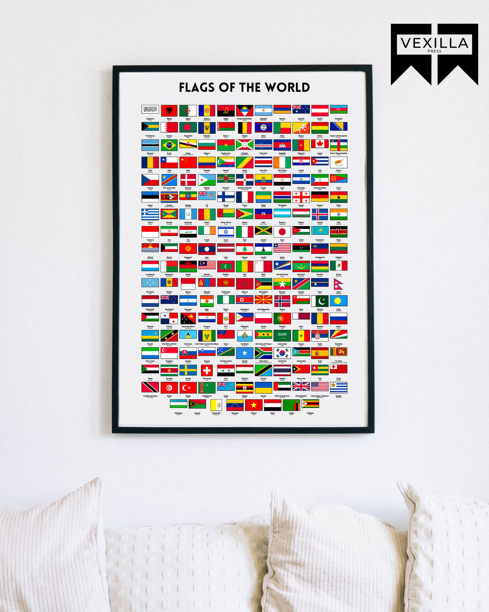 Flags of the World Poster, Country Flags Poster, Nations Art Print ...