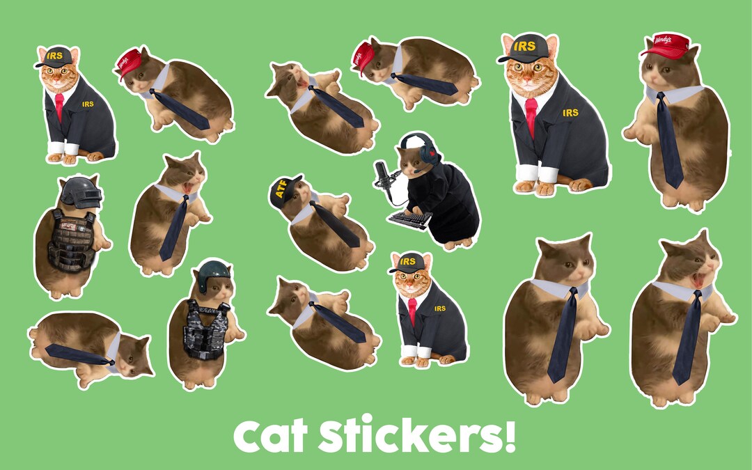 Stock Cat Vinyl Stickers - Etsy