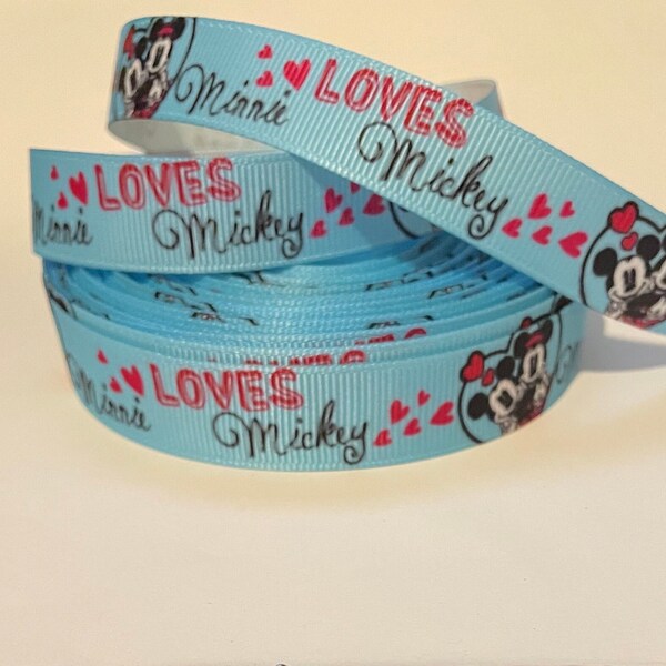 Mickey and Minnie Ribbon - Etsy