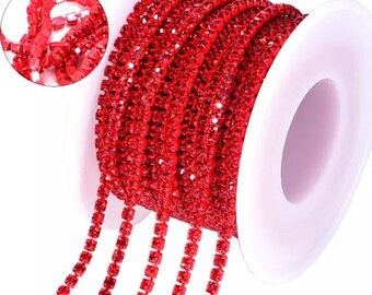 Rhinestone Chain by the Yard - Etsy